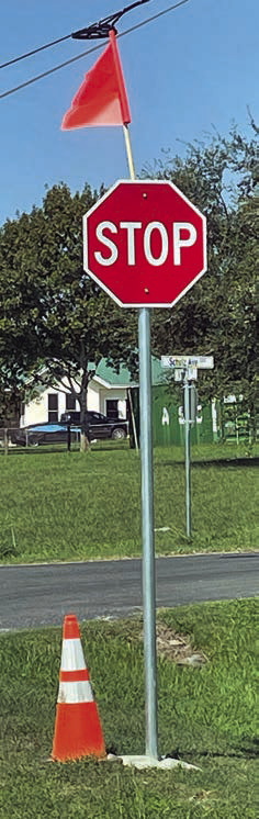 New stop signs unveiled | Schulenburg Sticker