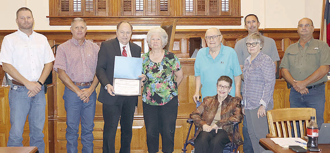 2023 Distinguished Service Award presented to Historical Commission | Schulenburg Sticker