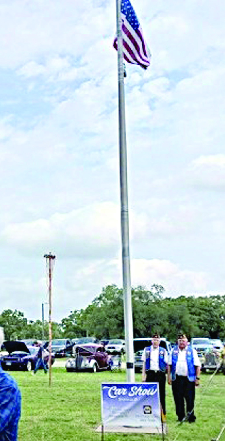 Legion Post 143 raises flag at Slavnost | Schulenburg Sticker