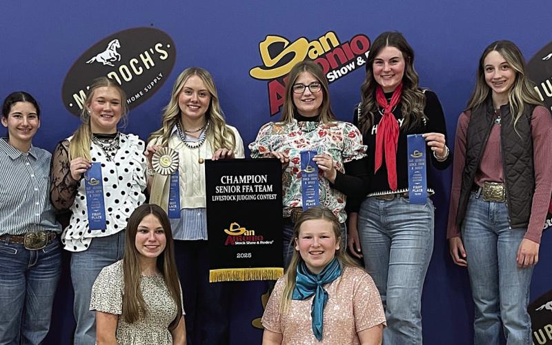 Schlenburg FFA sr. team wins San Antonio Livestock Judging Contest ...